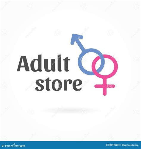 Gender Symbol Logo Template Sex Shop Icon Stock Vector Illustration