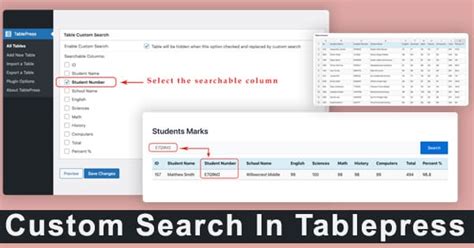 Custom Search In Tablepress Wpgnu