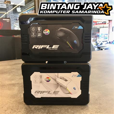 Jual Mouse Gaming Usb Wired Macro Rexus Xierra X18 Rifle Black