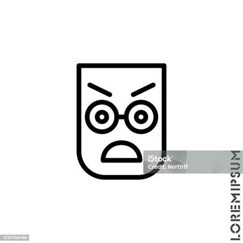 윤곽선 스타일이 있는 분노 표현 아이콘입니다 웹 사이트 디자인 로고 앱 및 Ui에 적합합니다 화가 아이콘 벡터 0명에 대한 스톡 벡터 아트 및 기타 이미지 Istock