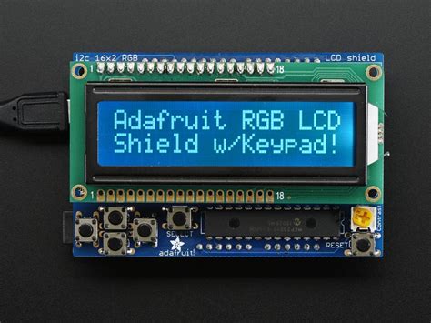 RGB LCD Shield Kit W X Character Display Only Pins Used Opencircuit