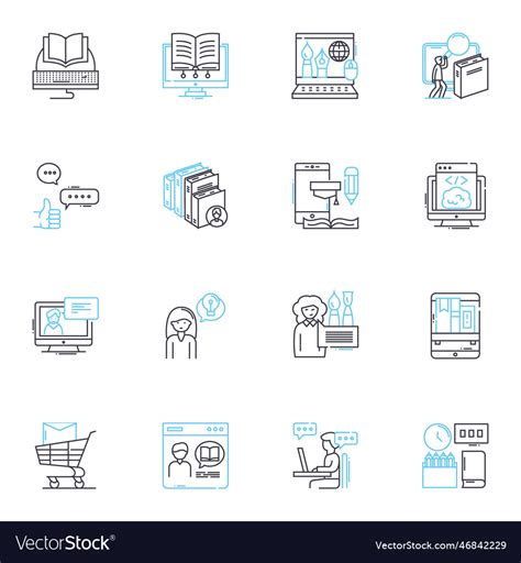 Video Production Linear Icons Set Cinematography Vector Image