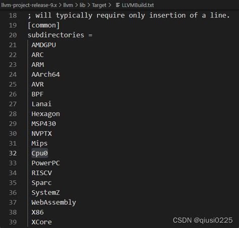 学习cpu0 二 Cpu0后端初始化tutorial Creating An Llvm Backend For The Cpu0