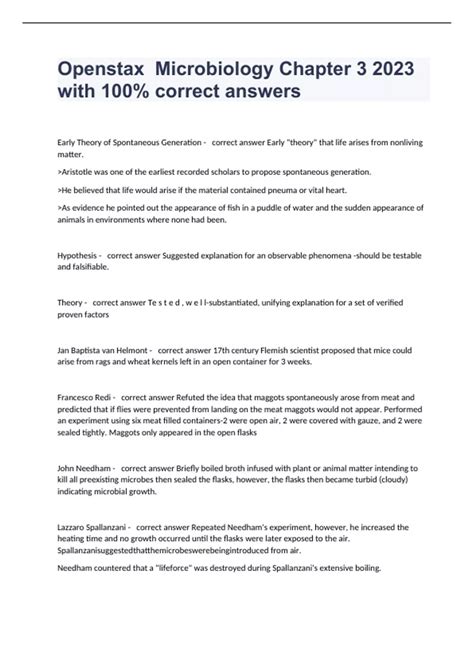 Openstax Microbiology Chapter 3 2023 With 100 Correct Answers Openstax Microbiology Stuvia Us