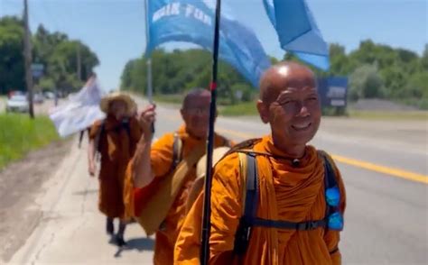 Buddhist Monks Walk From Florida To Niagara Falls To Promote World Peace