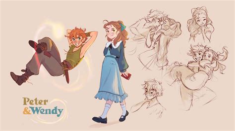 Peter Pan And Wendy Fan Art Waitting Peter Pan And Drawing Anime