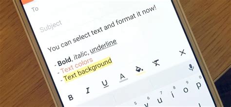 How To Bold Italicize Underline Text In Gmail For Android Android Gadget Hacks
