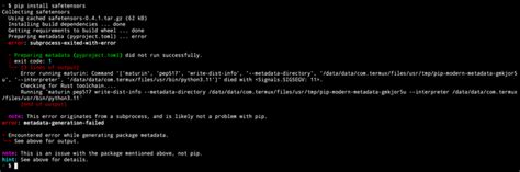 Weird Error While Installing A Package With Pip Rtermux