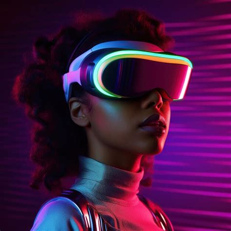 premium photo illustration of a person wearing a virtual reality vr headset created as a