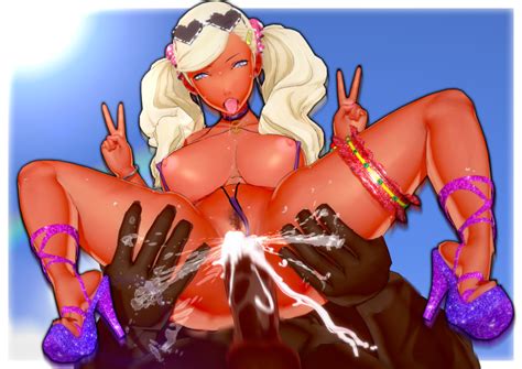 Rule 34 3d Ahe Gao Ann Takamaki Atlus Bimbo Bimbofication Bronze Skin Color Cum Cum In Hair