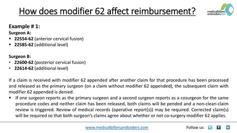 Ppt How Does Modifier 62 Affect Reimbursement Powerpoint