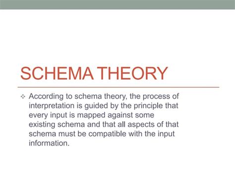 Schema Theory Pptx