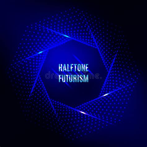 Circle Halftone Geometric Shapes Dot Abstract Background Minimal Round Backdrop Stock Vector