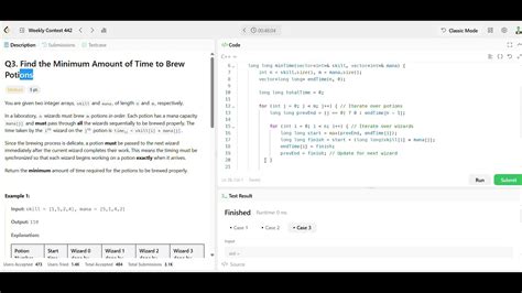 Q3 Find The Minimum Amount Of Time To Brew Potions Leetcodecontest