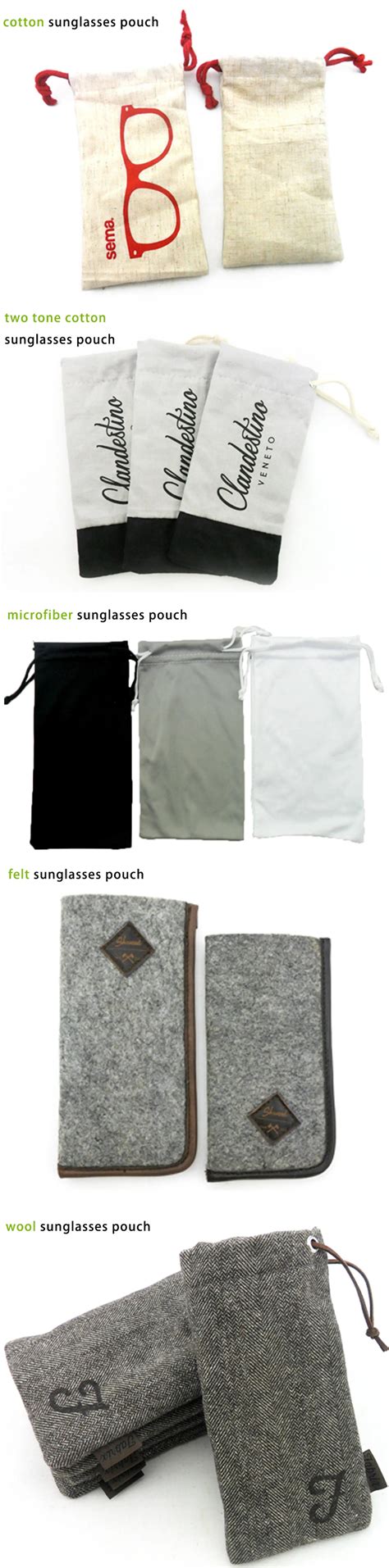 Customized Glasses Pouch Portable Eyewear Drawstring Bag Microfiber Sunglass Bags Buy