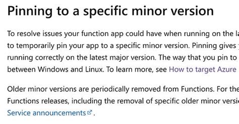 Azure Functions Runtime Versions By Axldpi