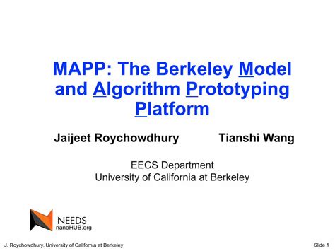 pdf mapp the berkeley model and algorithm prototyping platform
