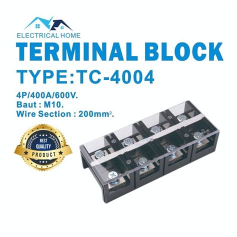Jual Terminal Block Tc 4004 400a 4pole Shopee Indonesia
