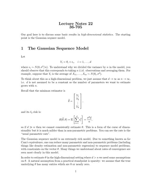 Lecture 22 High Dimensional Statistics Lecture Notes 22 36 Our