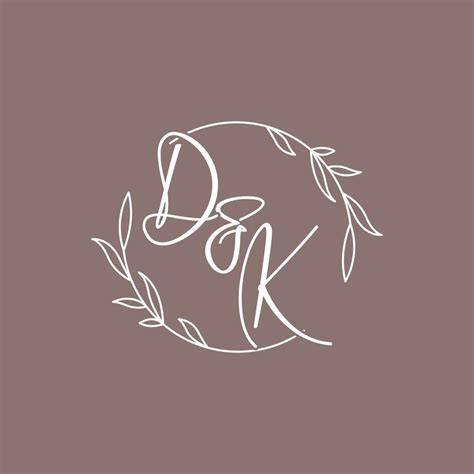 Dk Wedding Initials Monogram Logo Ideas 23680047 Vector Art At Vecteezy