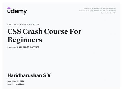 Haridharushan S V On Linkedin Css Udemy Webdevelopment Continuouslearning