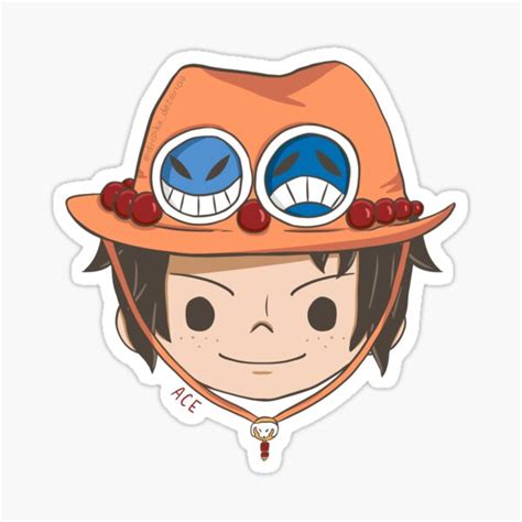 Chibi Portgas D Ace Sticker For Sale By Deepikadezainaa Redbubble