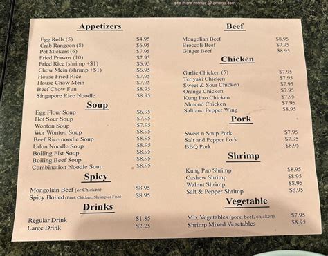 Online Menu Of Shermans Chinese Buffet 5 Restaurant Stockton