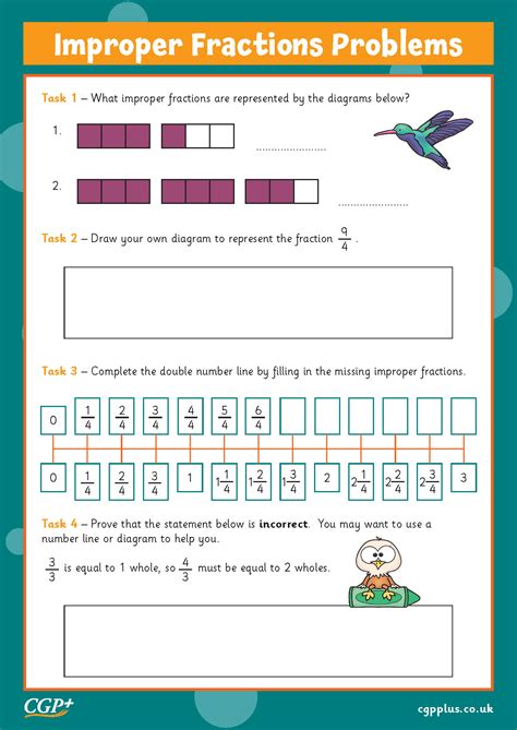 Improper Fractions Problem Solving Stretch Year 4 Cgp Plus