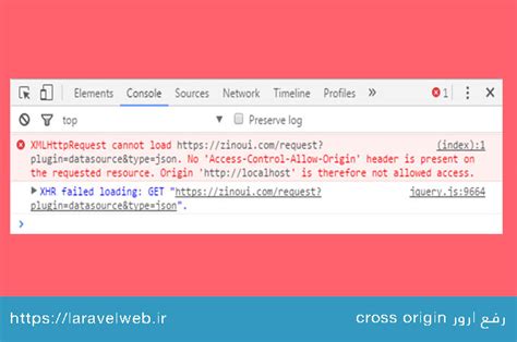 رفع ارور Cross Origin Request Blocked