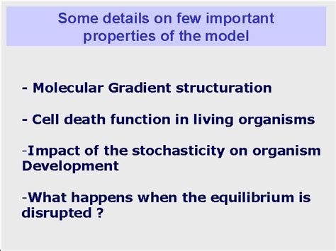 A Stochastic Model Of Cell Differentiation B Laforge