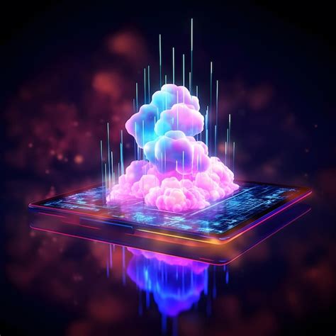 Premium Ai Image Cloud Data Storage Cloud Computing And Data Transfer Concept Ai Generated