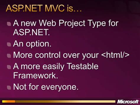 Developing Aspnet Applications Using The Model View Controller Pattern