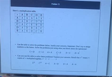 Solved Here S A Multiplication Table Use The Table To Chegg