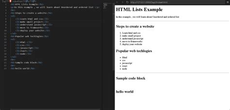 webdevelopment html frontenddevelopment lists anchortag imagetag handsonlearning