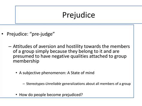 PPT III Prejudice And Discrimination PowerPoint Presentation Free Download ID 2600995