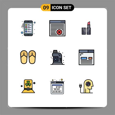 Editable Vector Line Pack Of 9 Simple Filledline Flat Colors Of Coding Of Plumbing Colors Png