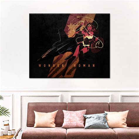 Wonder Woman Waving Lasso Wall Art Canvas Prints Art Prints And Framed