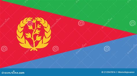 Flag Of The State Of Eritrea Stock Vector Illustration Of Geography Beige 212947816