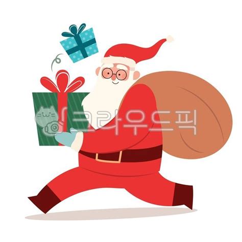 크리스마스 산타 이벤트 일러스트 벡터 사진 이미지 일러스트 캘리그라피 Woocat작가