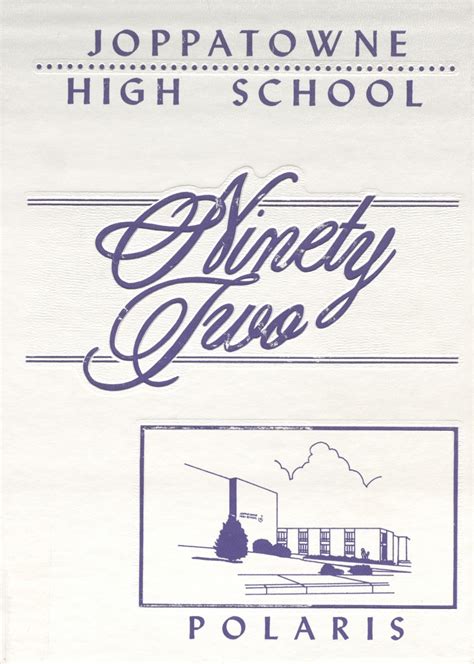 1992 Yearbook From Joppatowne High School From Joppatowne Maryland For