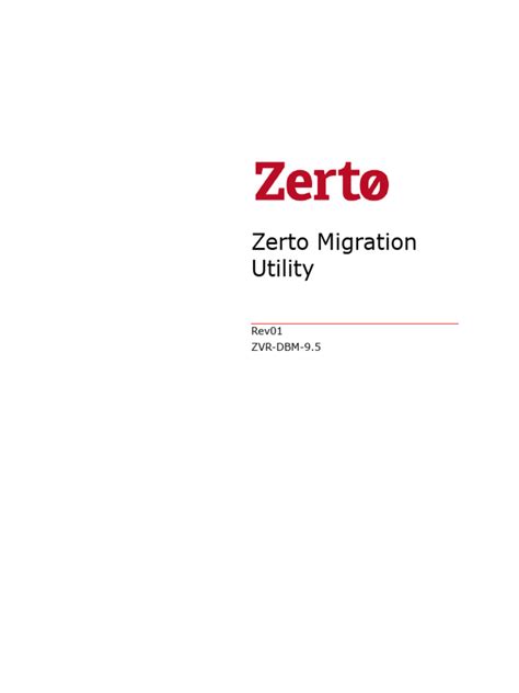 Zerto Migration Utility 9 5 2023 Pdf Ip Address Command Line Interface