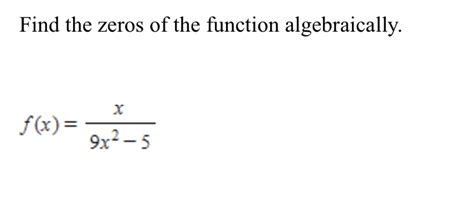 answered find the zeros of the function… bartleby