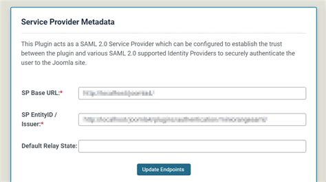Service Provider Metadata