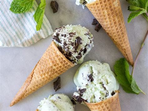Mint Chocolate Chip Ice Cream Cone