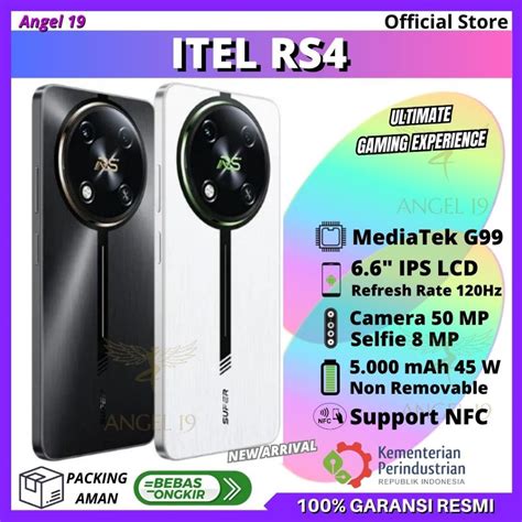 Jual Hp Itel Rs4 12256 Gb Itel Rs4 8128 Gb Garansi Resmi Support