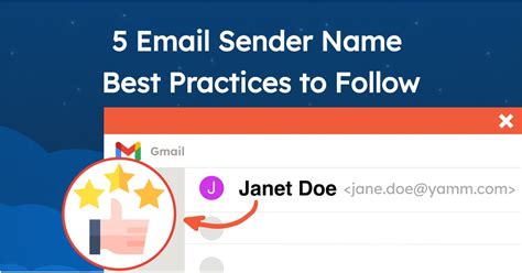 5 email sender name best practices to follow
