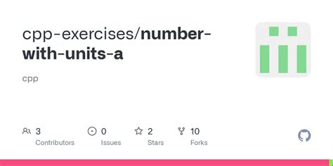 GitHub Cpp Exercises Number With Units A Cpp