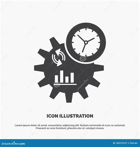 business engineering management process icon glyph vector gray symbol for ui and ux website