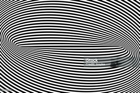 Op Art Lines Pattern With 3d Illusion Effect Abstract Background Stock Illustration Download