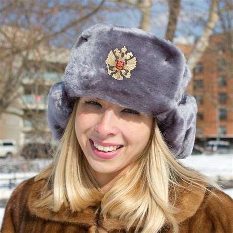 Gray Russian Ushanka Hat Made Russia Faux Fur Ушанка Ear Flap Mens